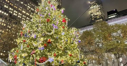 Bryant Park Celebrates: A Tree, Olympic Skaters, Carolers, and ...